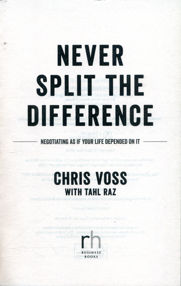 Buy Never Split The Difference Book at Easons