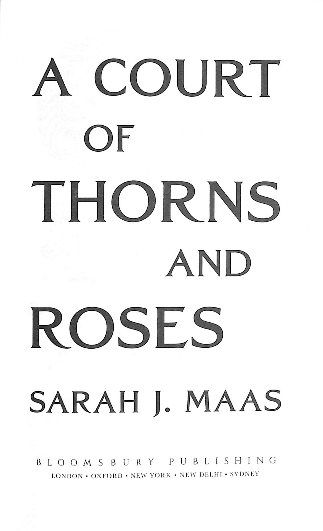 Buy A Court Of Thorns And Roses Book at Easons