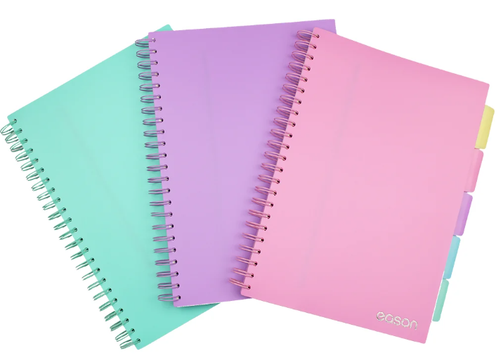 Eason A4 Pastel Project Book 200pg 700mic Coloured Twin