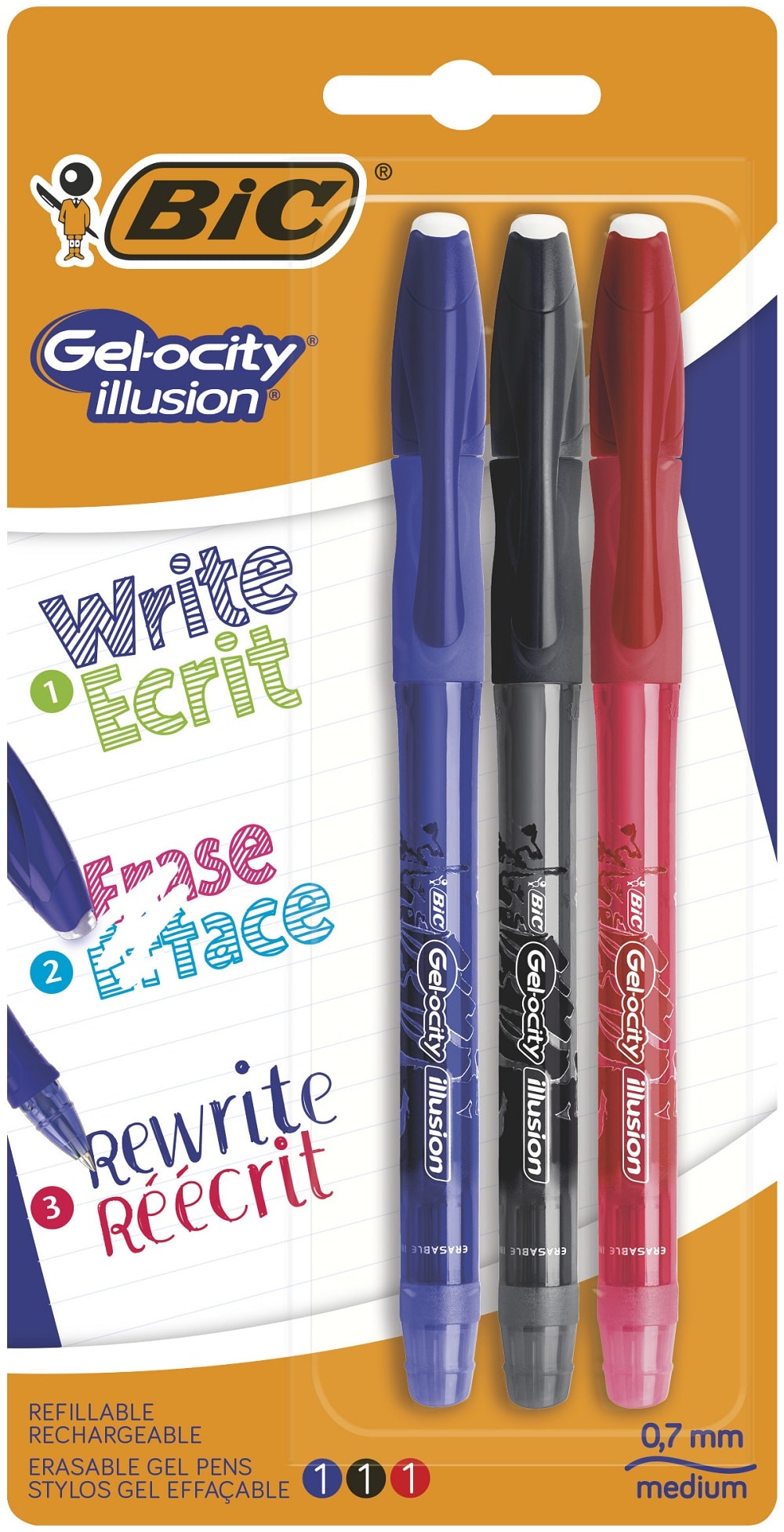 BIC Gelocity Illusion Assorted 3 pack