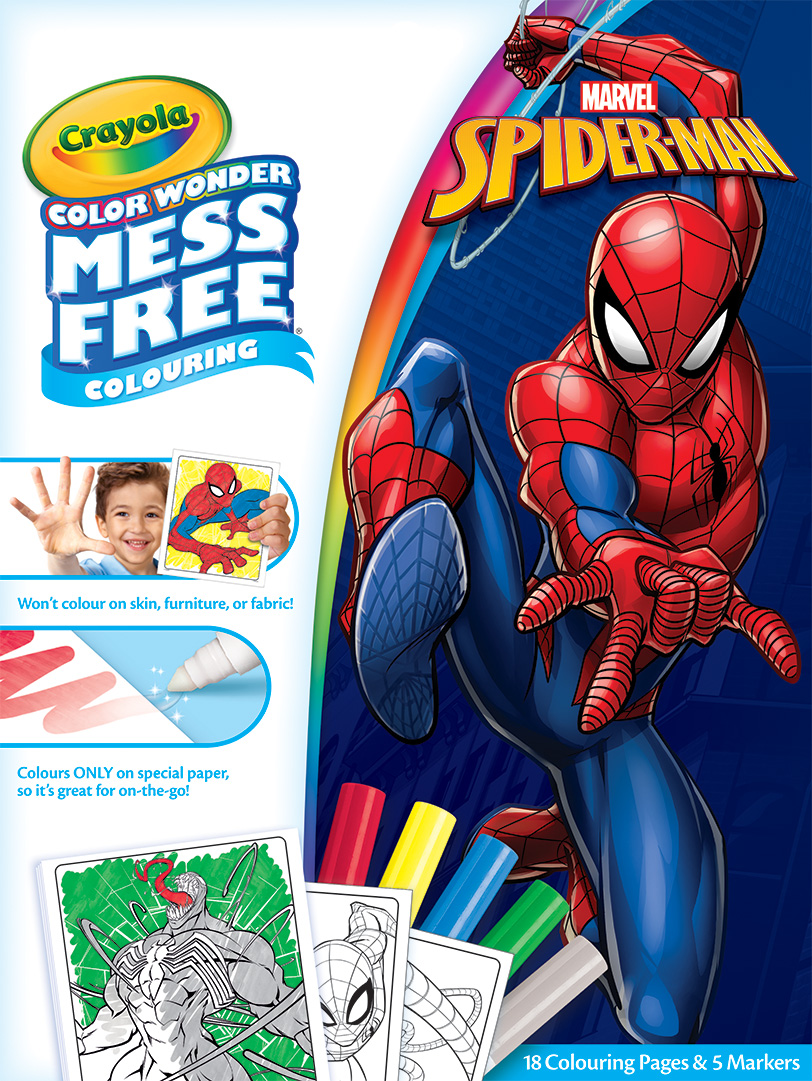 Crayola Spiderman Colour Wonder - Colouring Book