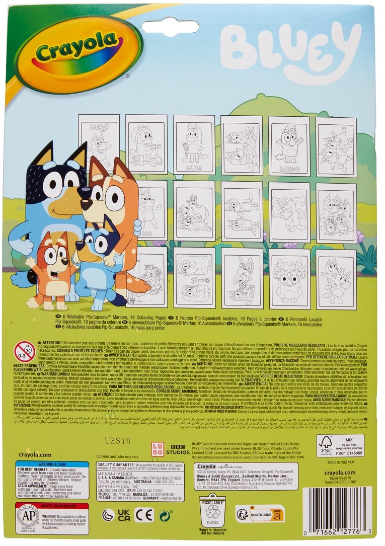 Crayola Colour By Number Bluey