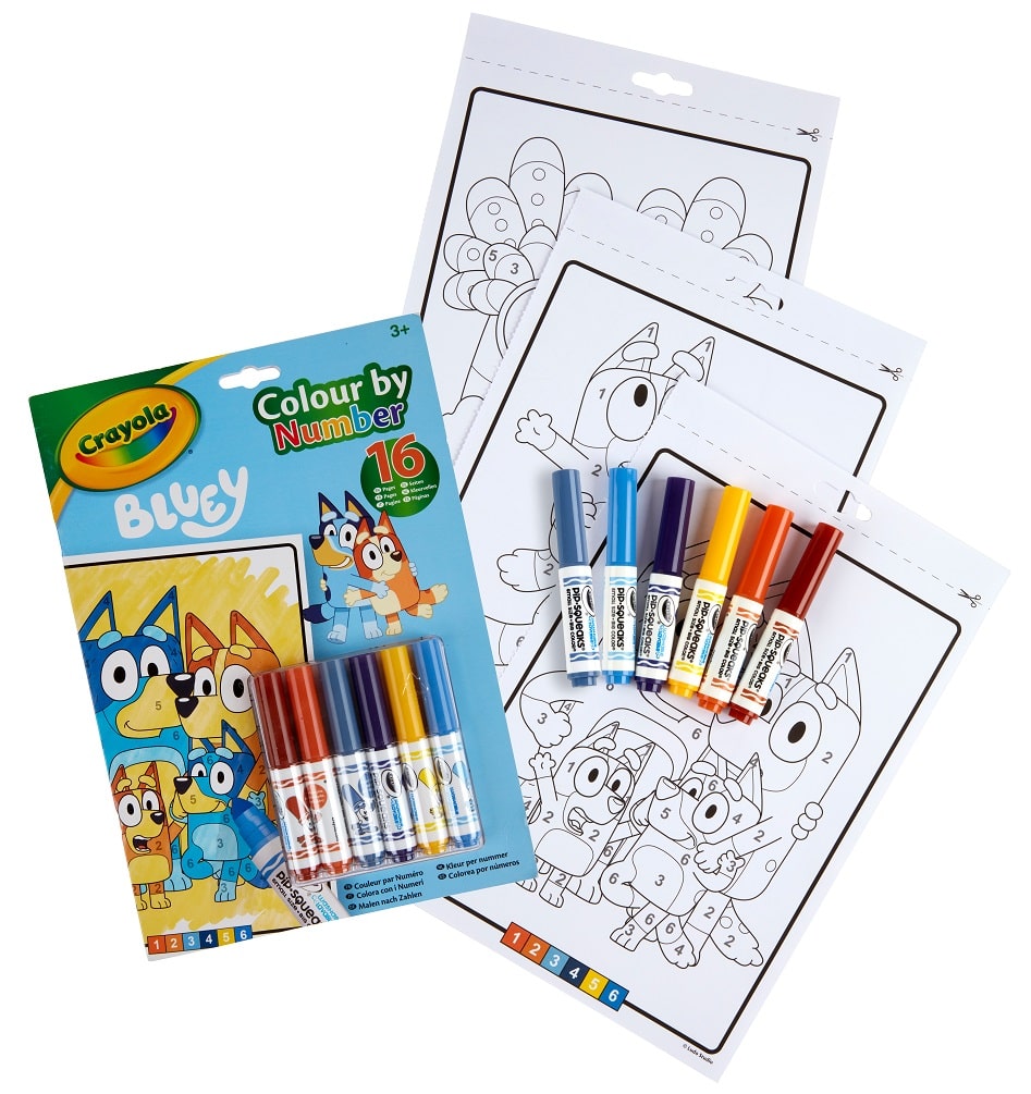 Crayola Colour By Number Bluey
