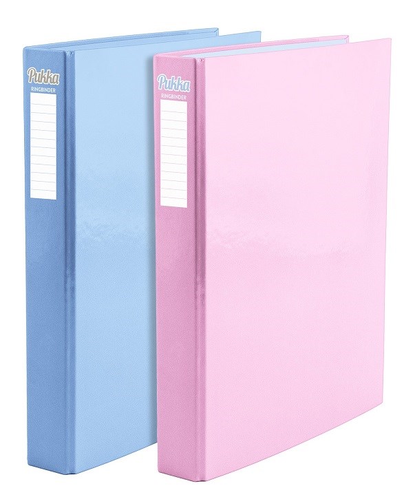 Pukka Pastel A4 Ring Binders Blue/Pink Assorted