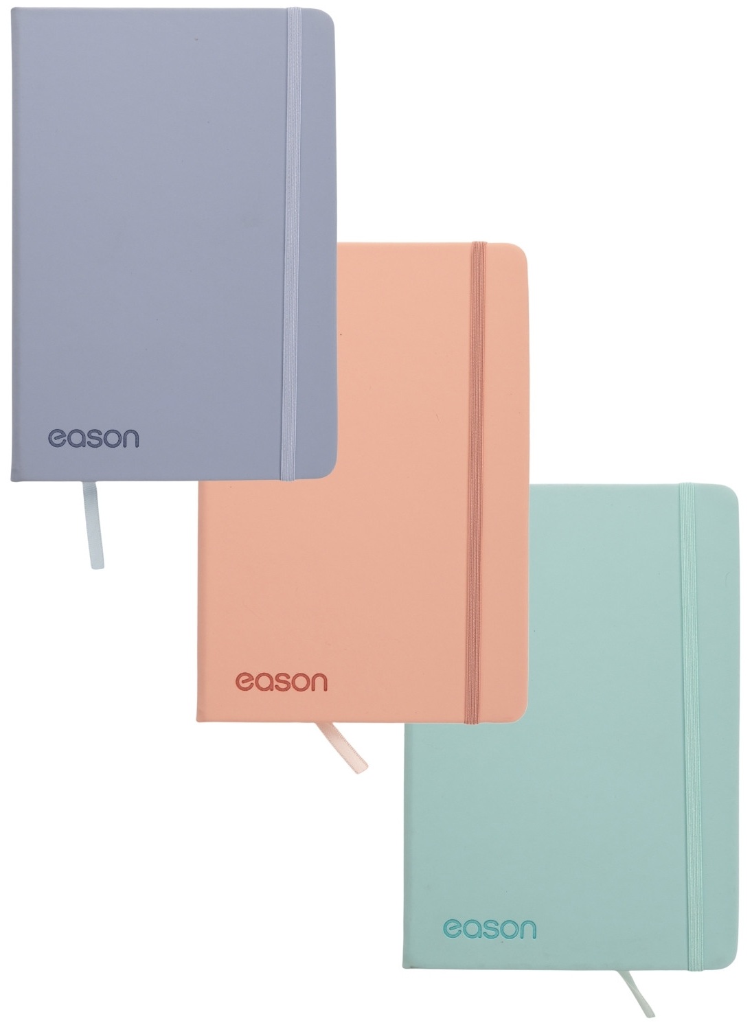 Eason A5 Pastel Elastic Notebook 160pg 80gsm Cream Paper