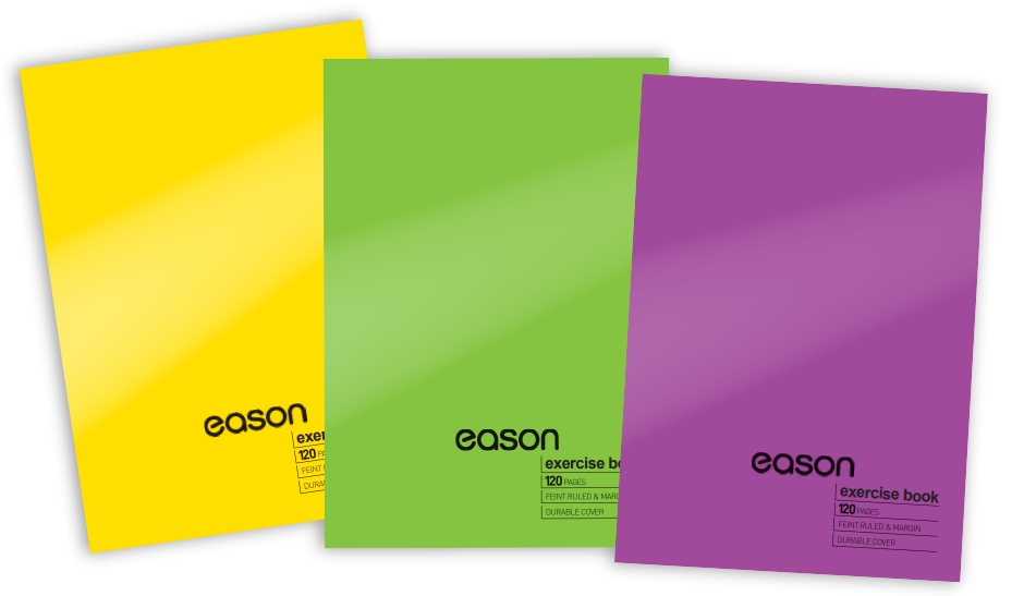 Eason Exercise Copy 120 Pages Assorted Colour 5 Pack